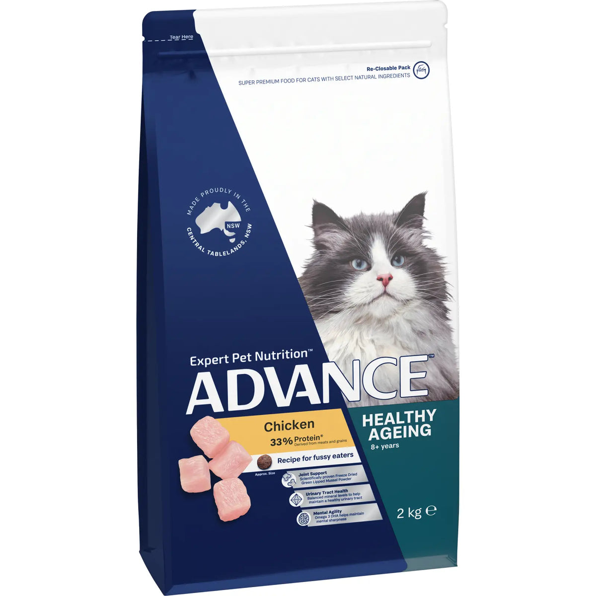 Advance Cat Adult Healthy Ageing Chicken 2kg — World 4 Pets
