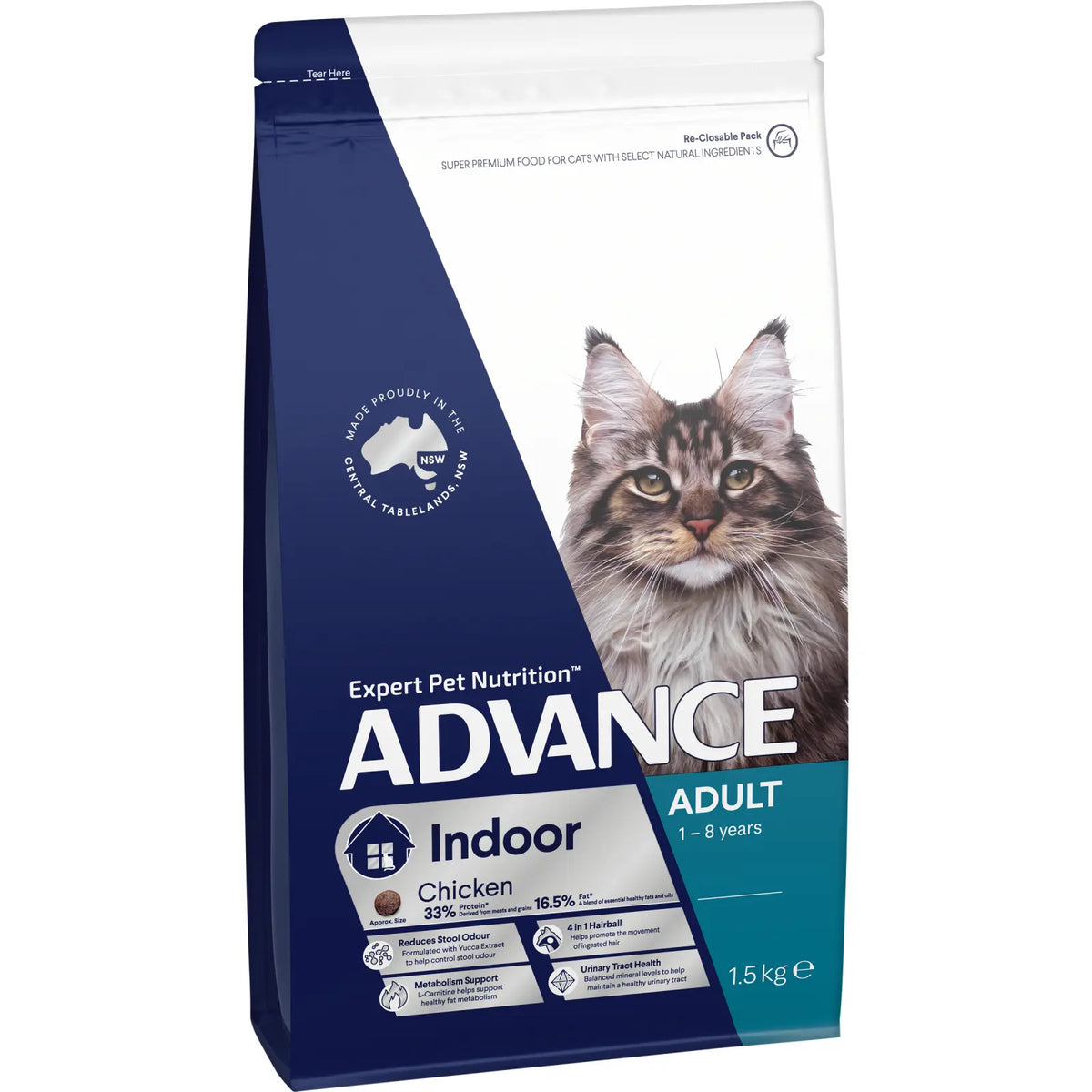 Advance Cat Adult Indoor 1.5kg — World 4 Pets